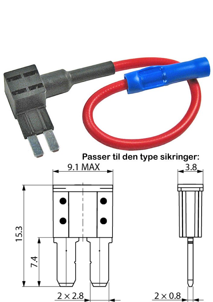Micro sikringsbro sikring bilsikring strømfordeler strømtyv