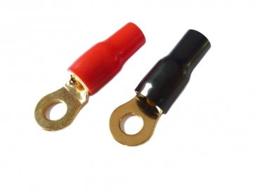 Ring Terminal 25mm2 25 Røde + 25 Sorte 8mm Ø - Ringterminaler - DC ...